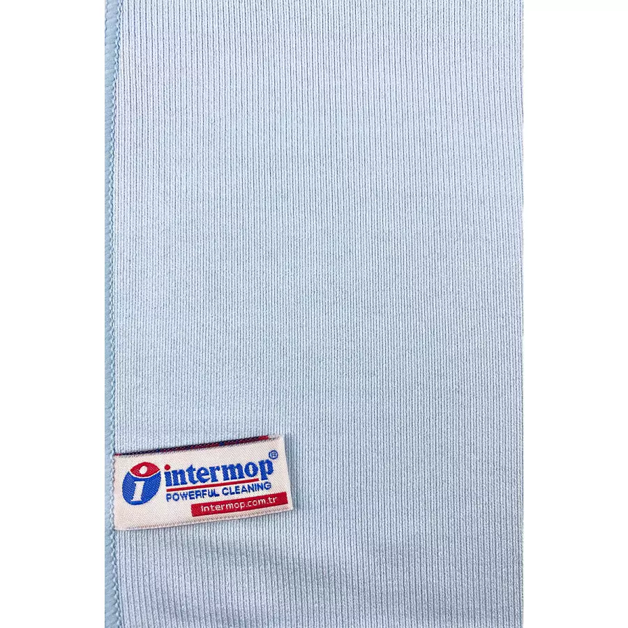 Intermop Cam Temizleme Bezi Mavi 40x40 - Mikrofiber